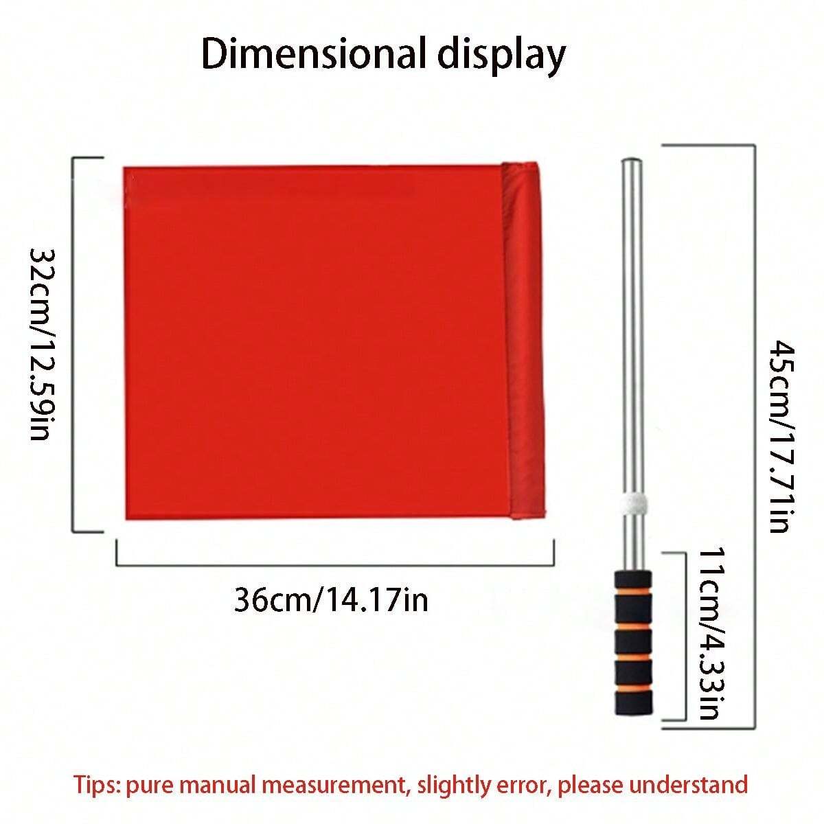 1pc Athletics Referee Border Patrol Signal Flag, Red Yellow Green White Traffic Control Hand ...