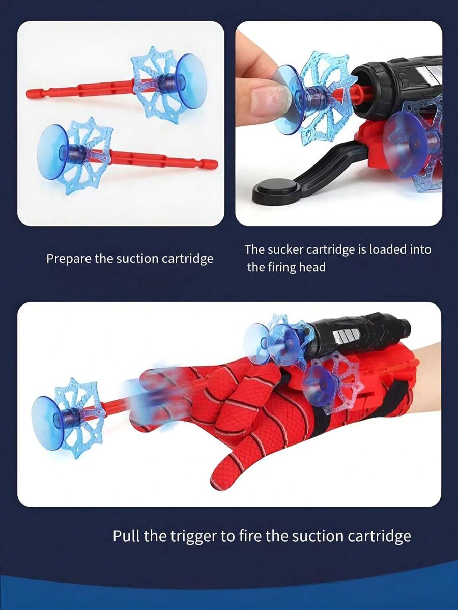 1PC PP Material Red Hero Spider Web Shooting Fun Game, Soft Bullet ...