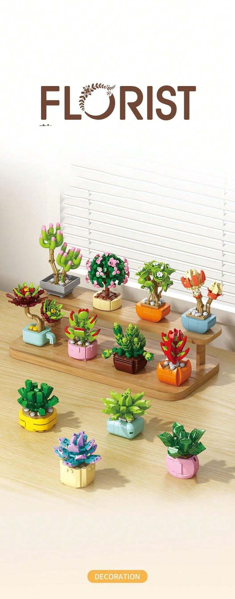 [2024 New Arrival] Lele Brothers Floral Master Building Block Potted ...