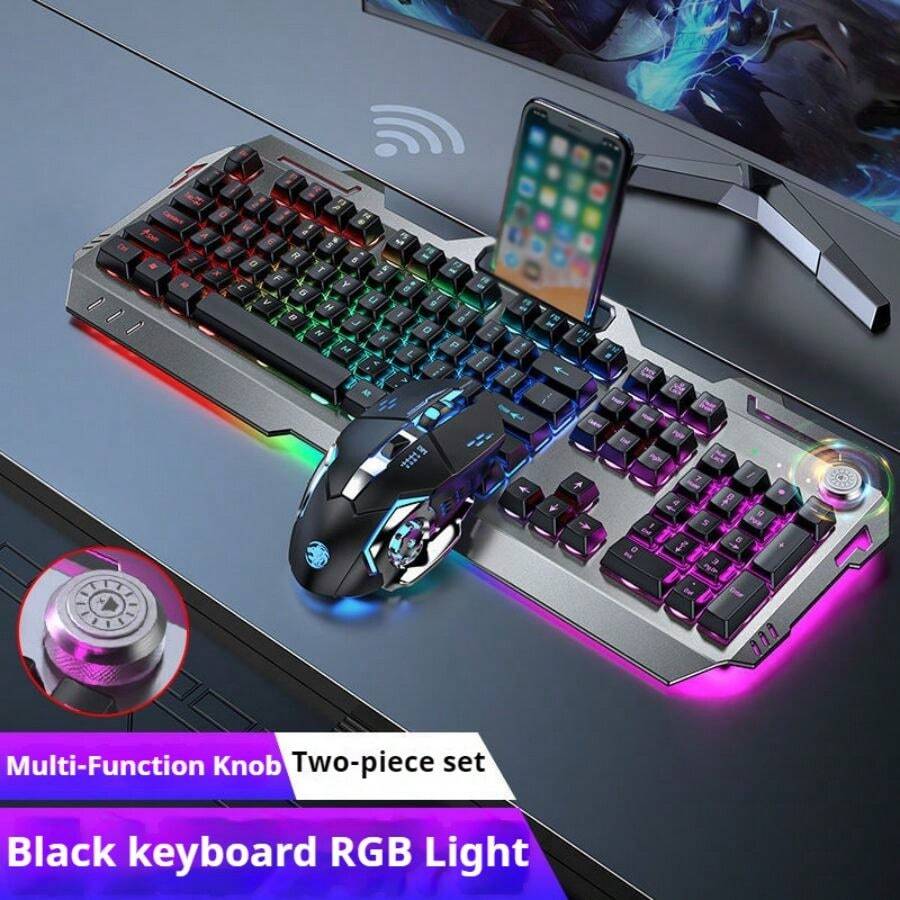 EWEADN GX810 משולבת מקלדת ועכבר אלחוטיים, ערכת מקלדות ועכבר USB נטענות ...