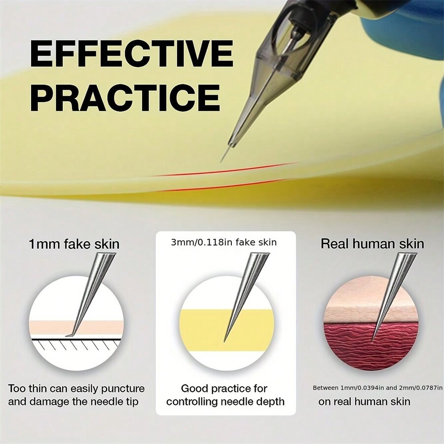 A4 Tattoo Practice Skins Fake Skin Double-Sided Tattoo Practice ...