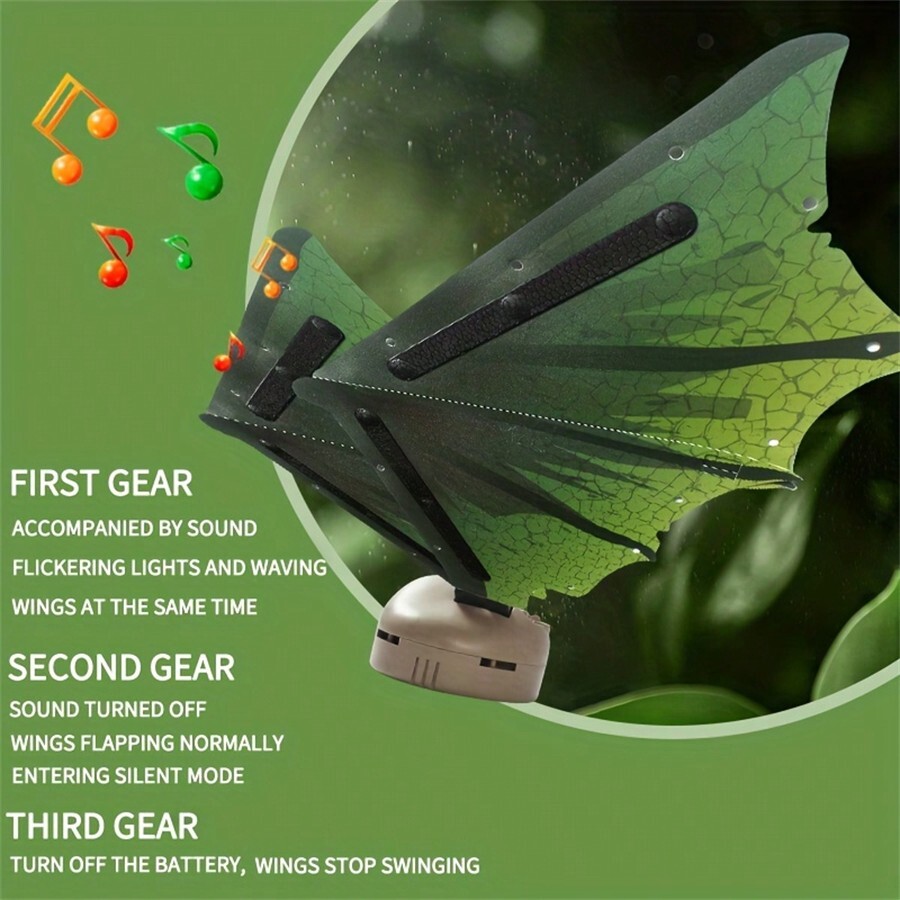 Illuminated Party Wings With Sound Effect, Glowing Fairy Wings Costume ...