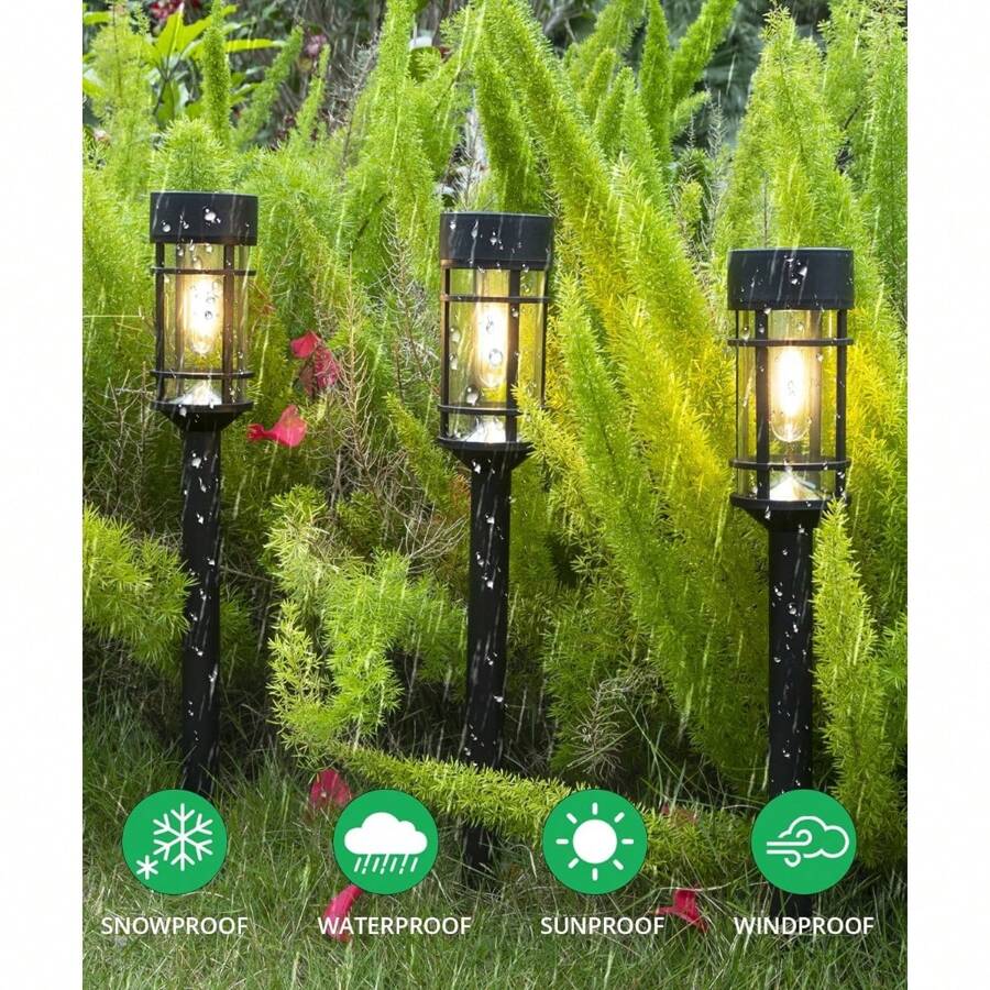 Solar Pathway Lights 8 Pack, Bright Solar Lights Outdoor Waterproof ...