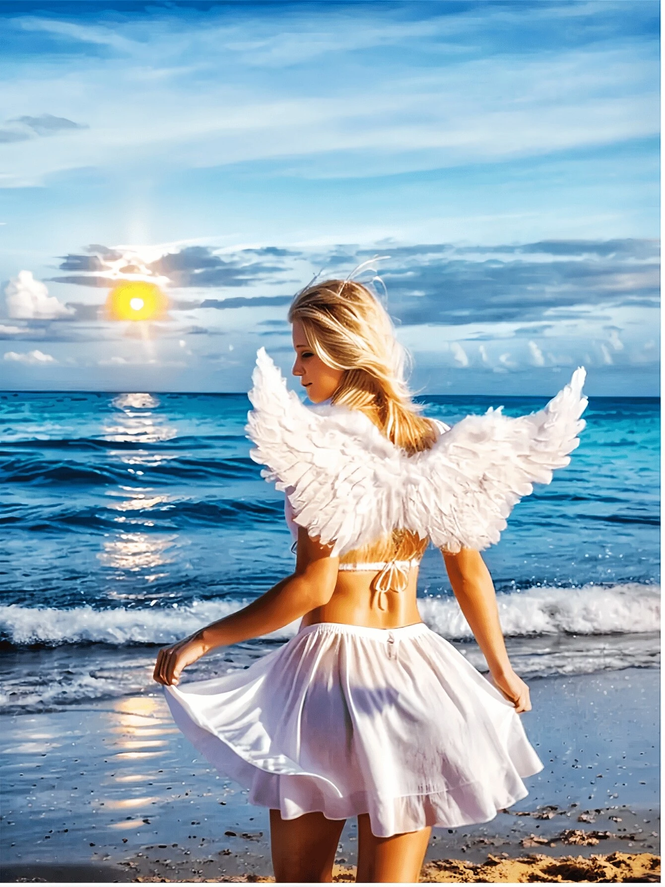 1pc Angel Wings Devil Wings White Feather Swallowtail Wings For Party ...