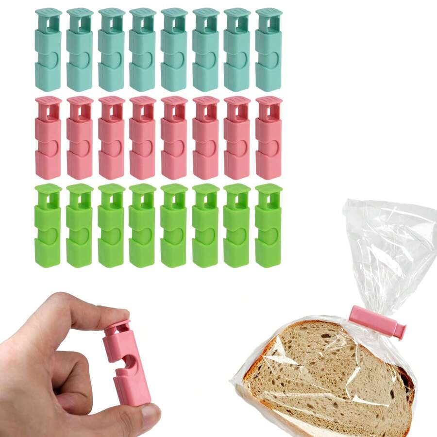 DGQ Bag Clip 4pcs Bread Bag Clips Sealers Plastic Bag Clips For Food ...