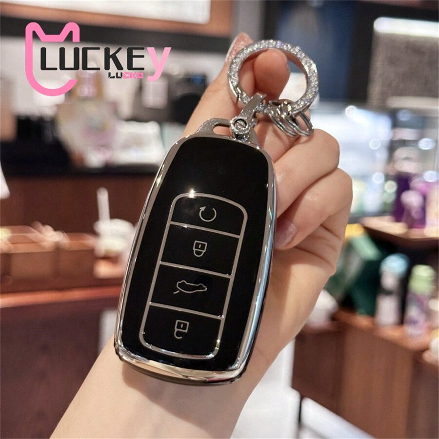Key Fob Cover With Keyring Car Keychain Lanyard For Chery Tiggo 8/7plus ...