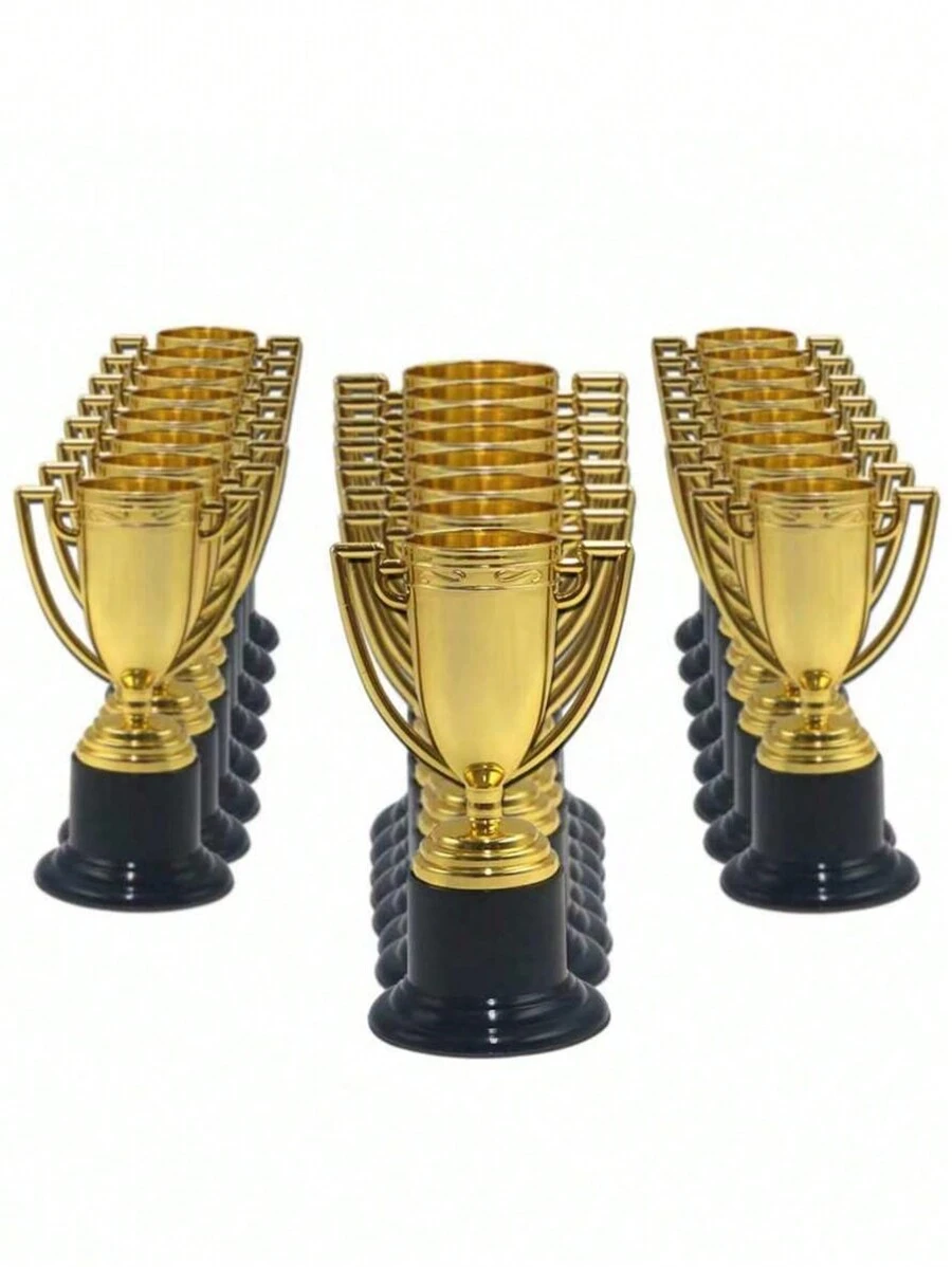 6pcs-Plastic Material Gold Trophies Party Prizes Props Party Honours ...