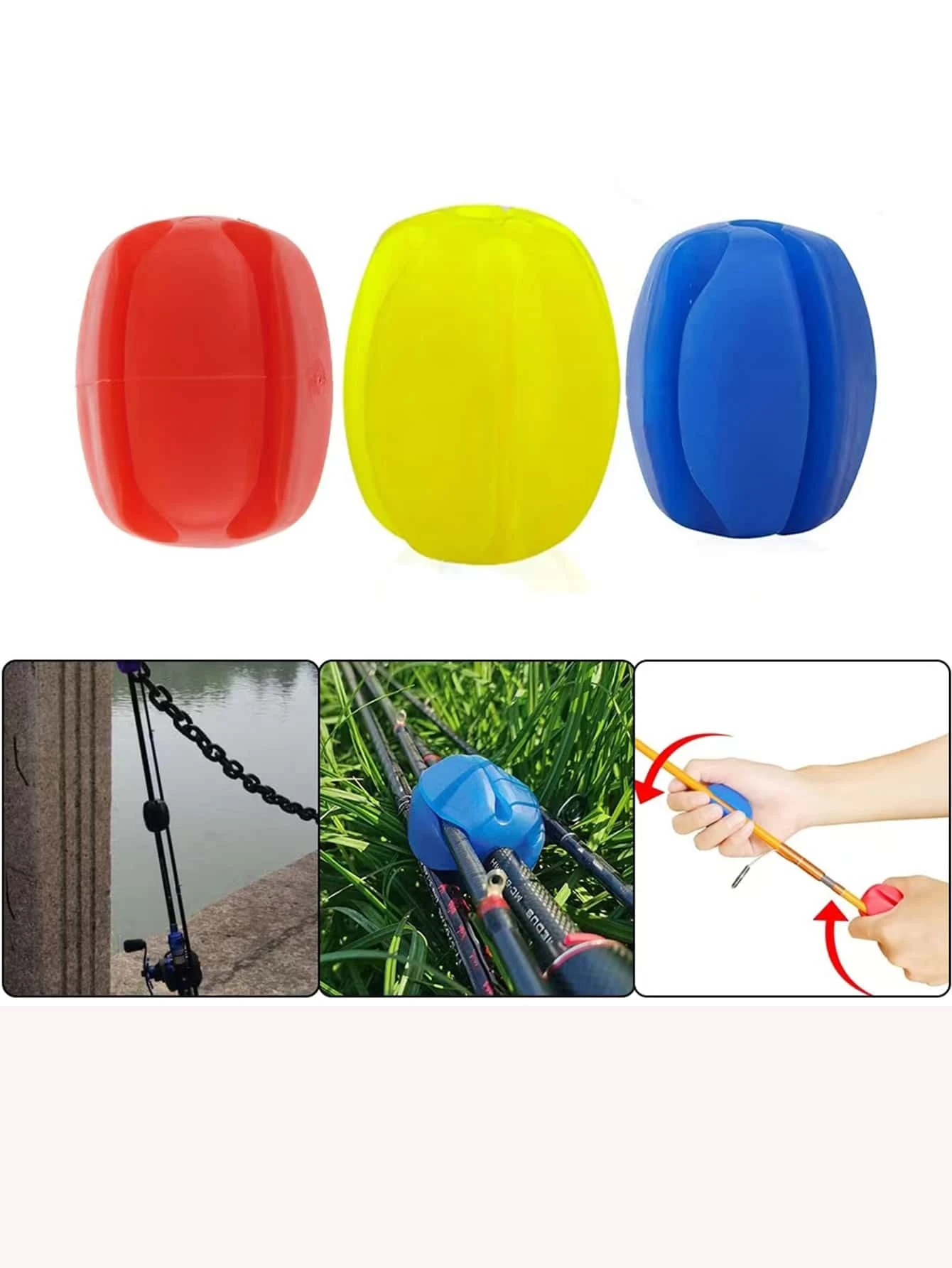 3pcs Lure Fishing Rod Bundles With Three Colored Combinations ...