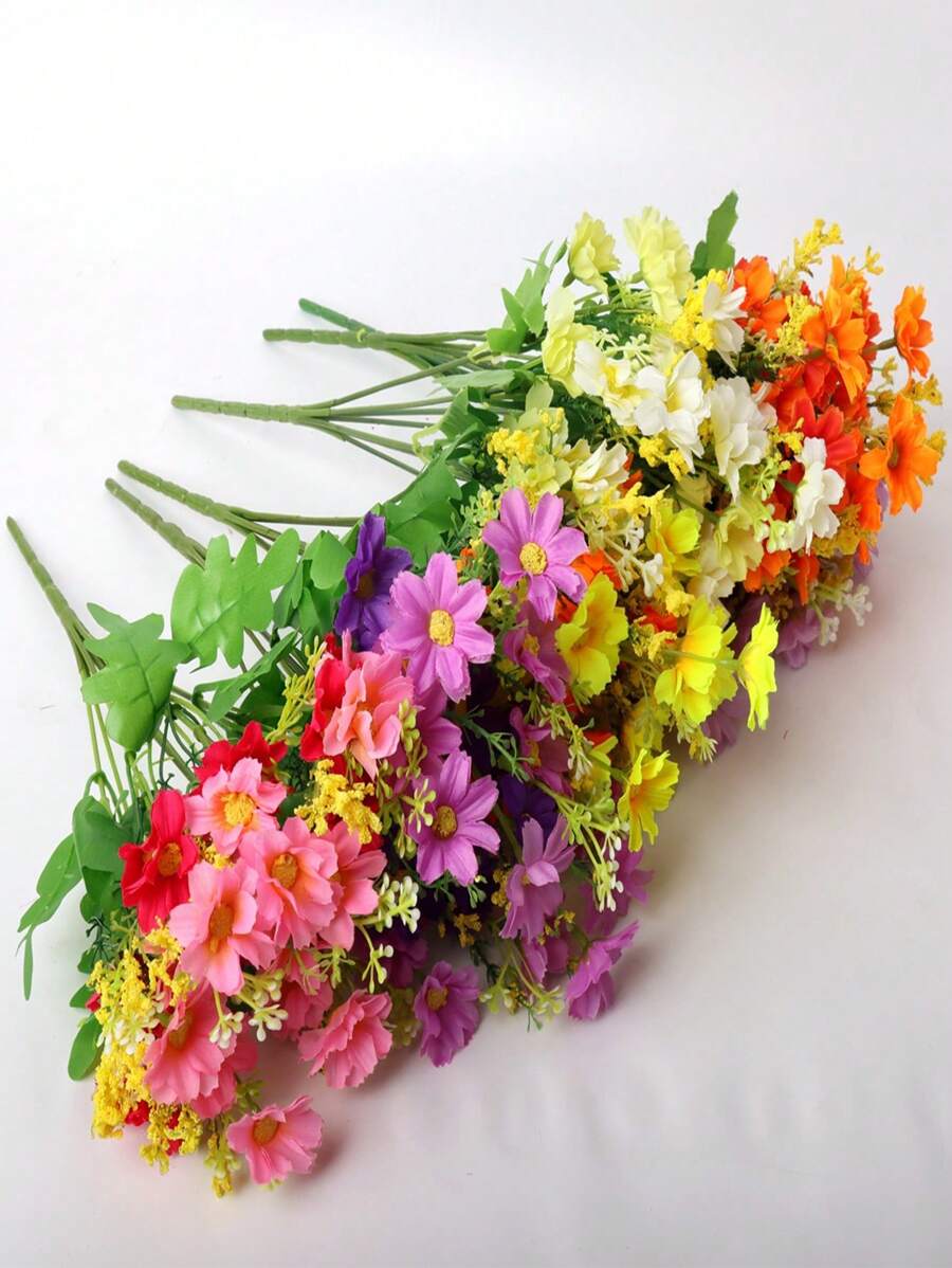3pcs Realistic Stemmed Artificial Wildflowers - Vibrant Purple Silk ...