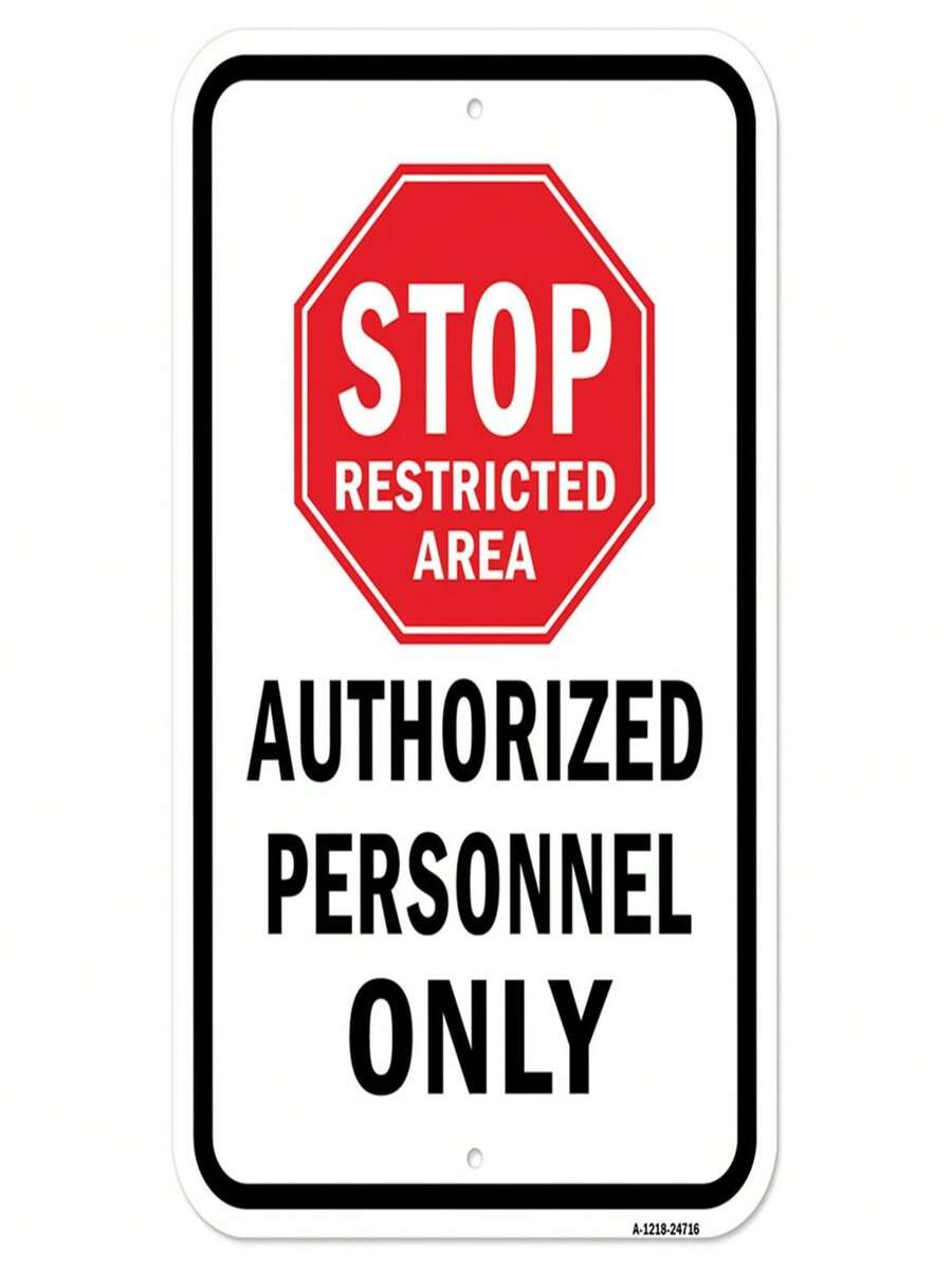 Unbeatablesale 12 X 18 In. Aluminum Sign - Stop Restricted Area ...