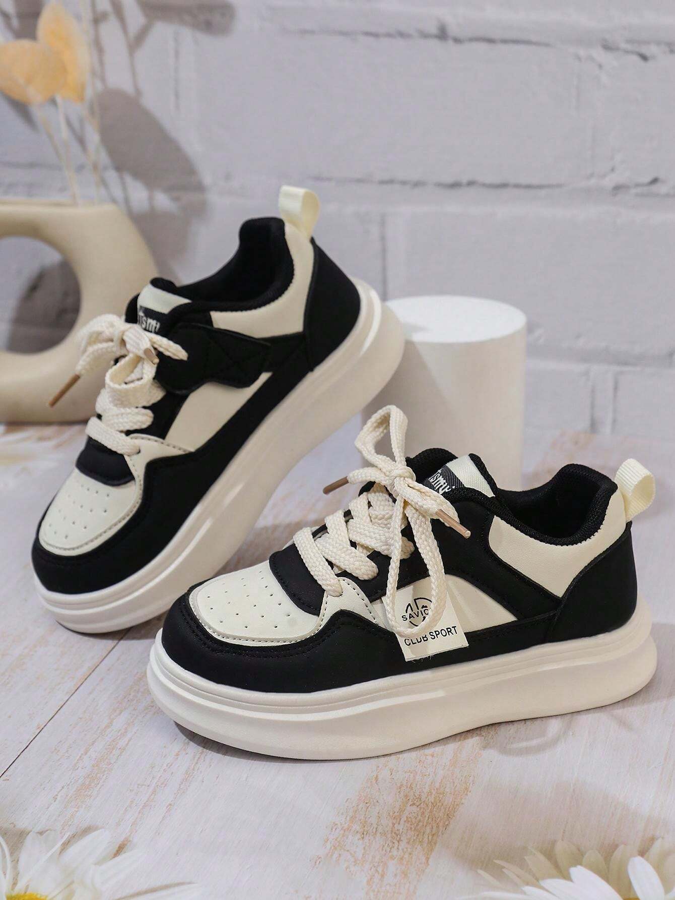 A Pair Of Unisex 1-3 6-Year-Old Children's Skateboard Shoes For Autumn ...