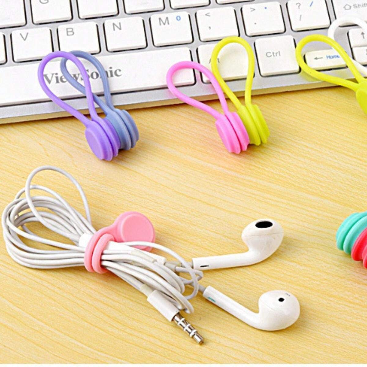 1/12pcs Magnetic Data Cable Ties, Twist Ties With Strong Magnets For ...