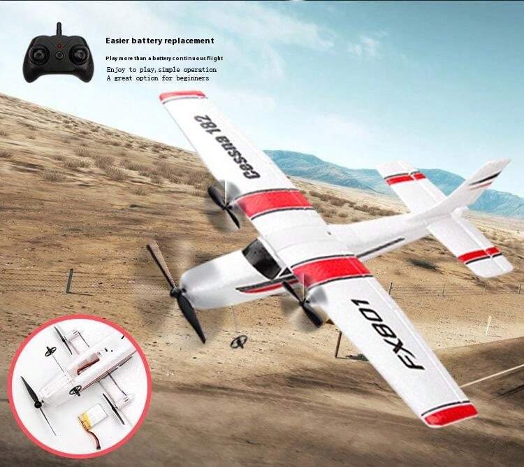 Remote Control Cessna 182 Plane, Foam Fixed-Wing RC Airplane Glider Toy ...