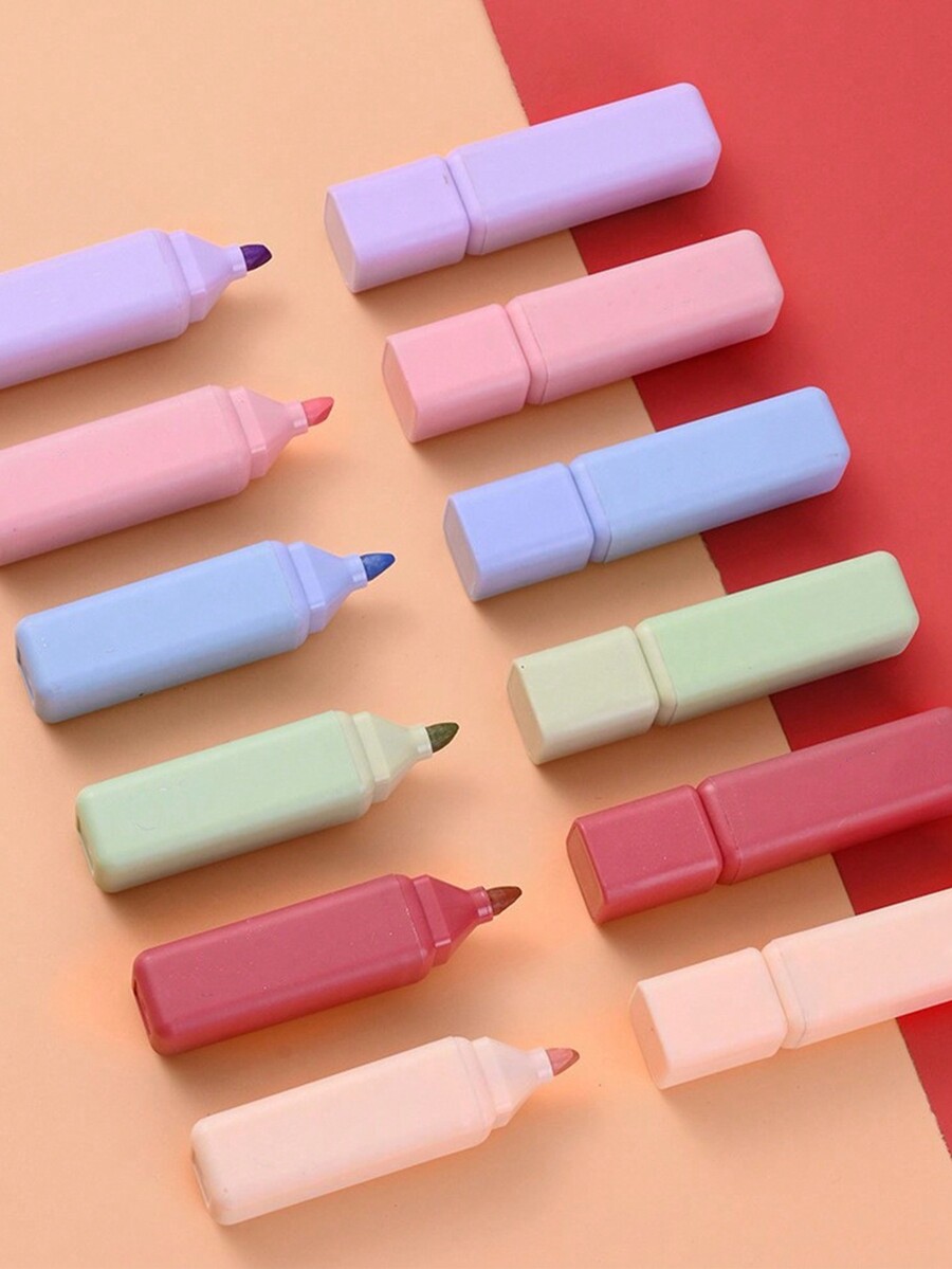 1 Set Of 6 Highlighter Pens For Students To Highlight And Take Notes ...