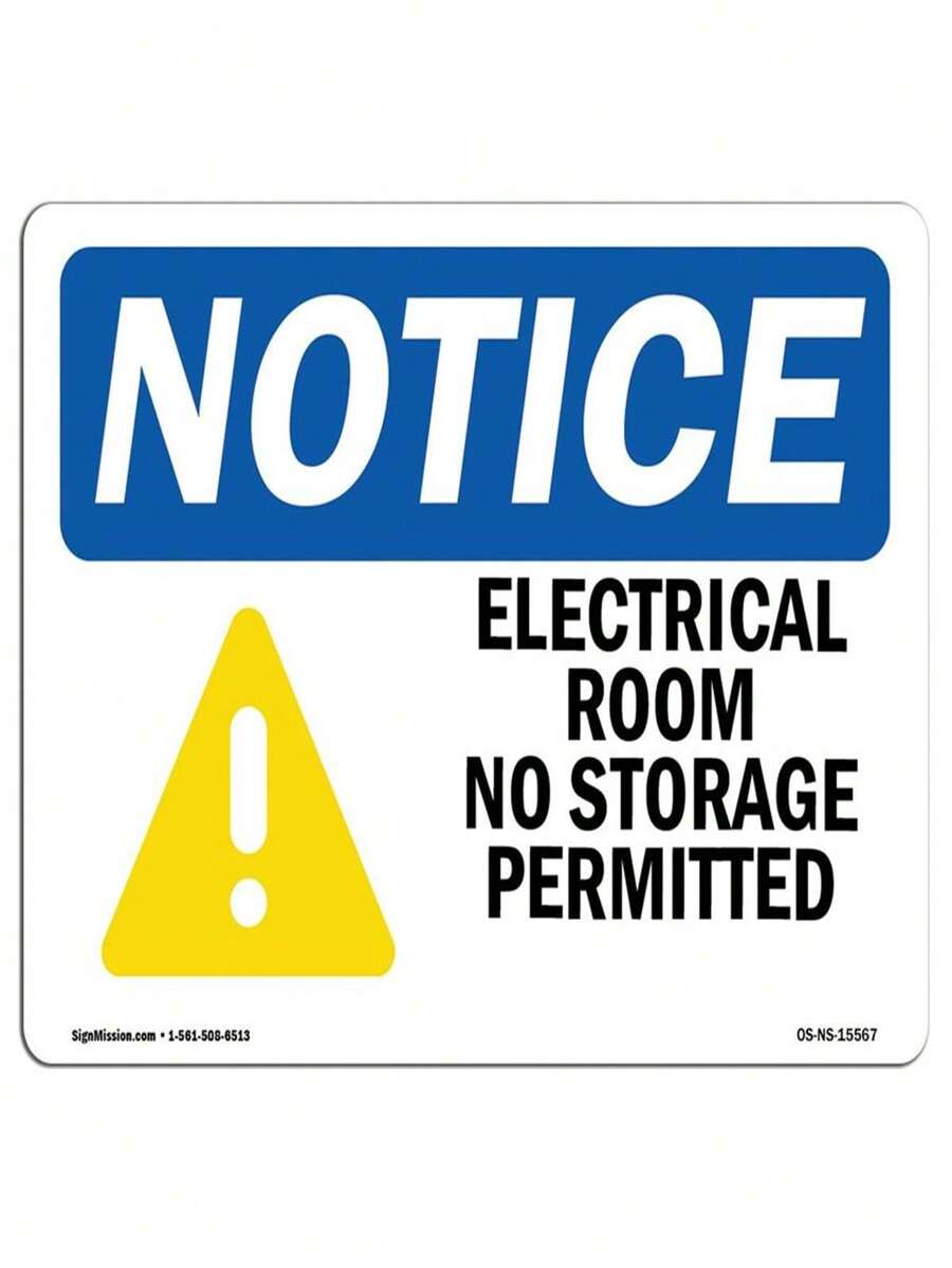 Unbeatablesale 7 X 10 In. OSHA Notice Sign - Notice Electrical Room No ...