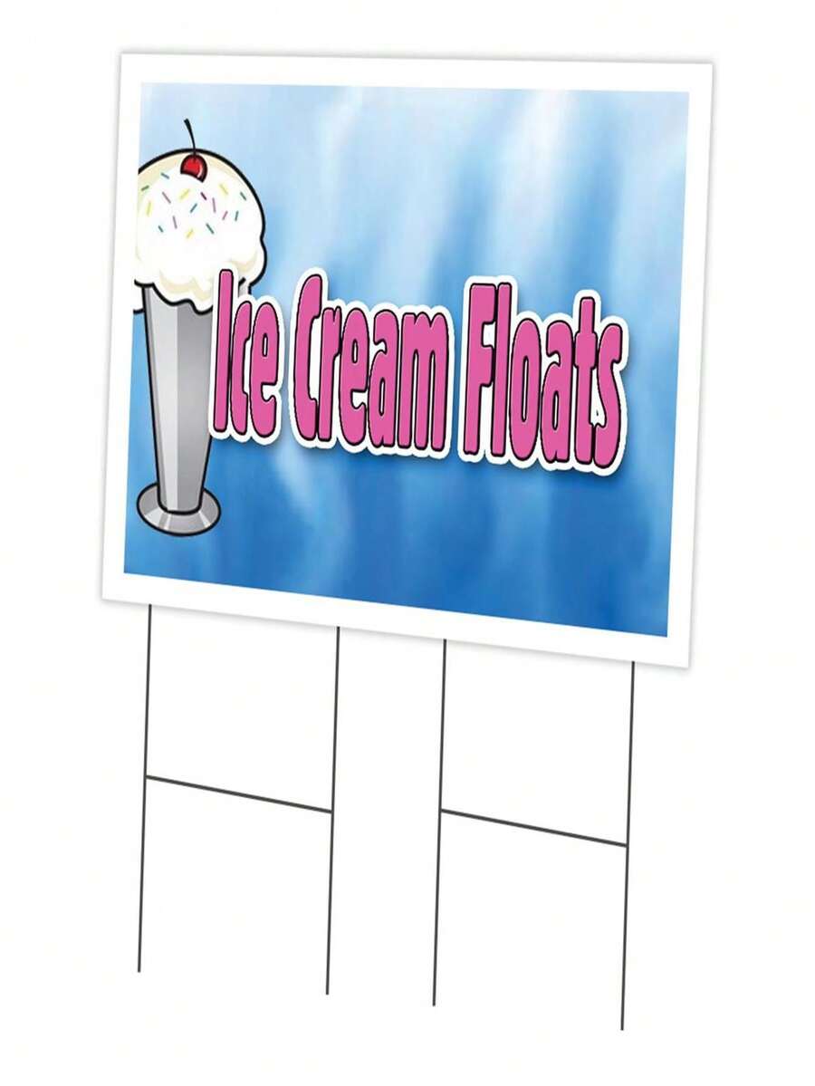 24 X 36 In. Yard Sign & Stake - Ice Cream Floats | SHEIN USA