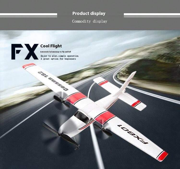Remote Control Cessna 182 Plane, Foam Fixed-Wing RC Airplane Glider Toy ...
