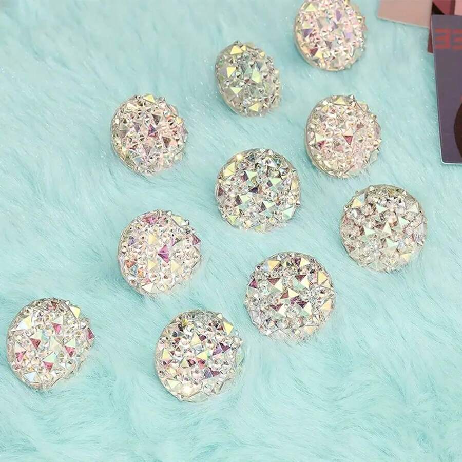 30pcs Artificial Diamond Push Pins - Dazzling Shiny Finish, Sparkling Glitter Rhinestone ...