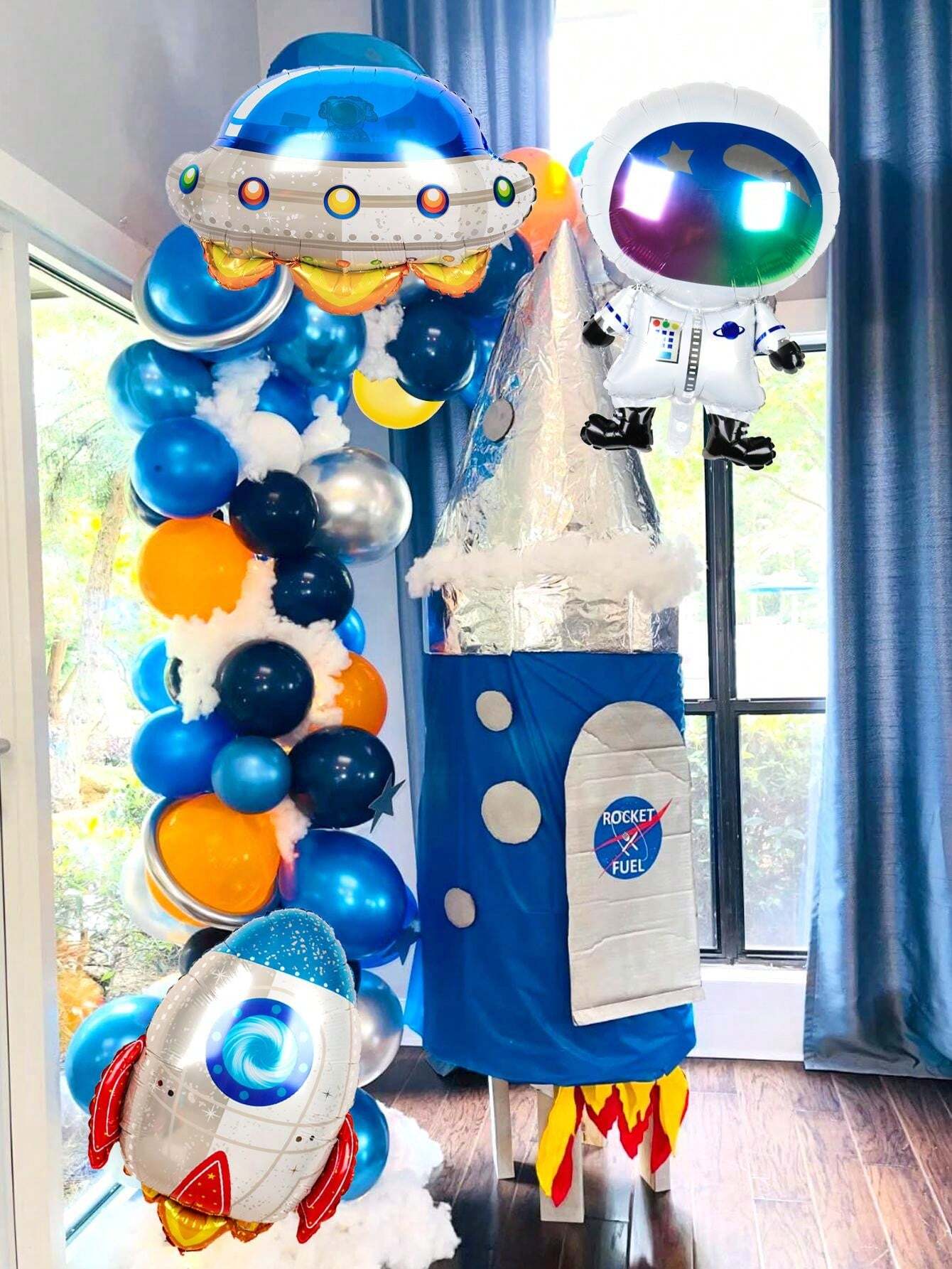 1/3/22/53pcs/Set Space-Themed Balloons Set, Including Astronaut, Rocket ...