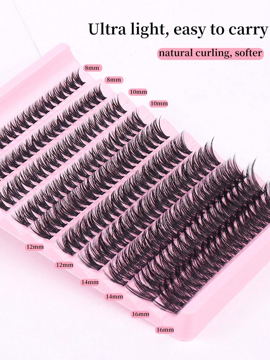 DIY Eyelash Clusters, Lengthening And Curling Eyelash Clusters, Super Thick Single Eyelash ...
