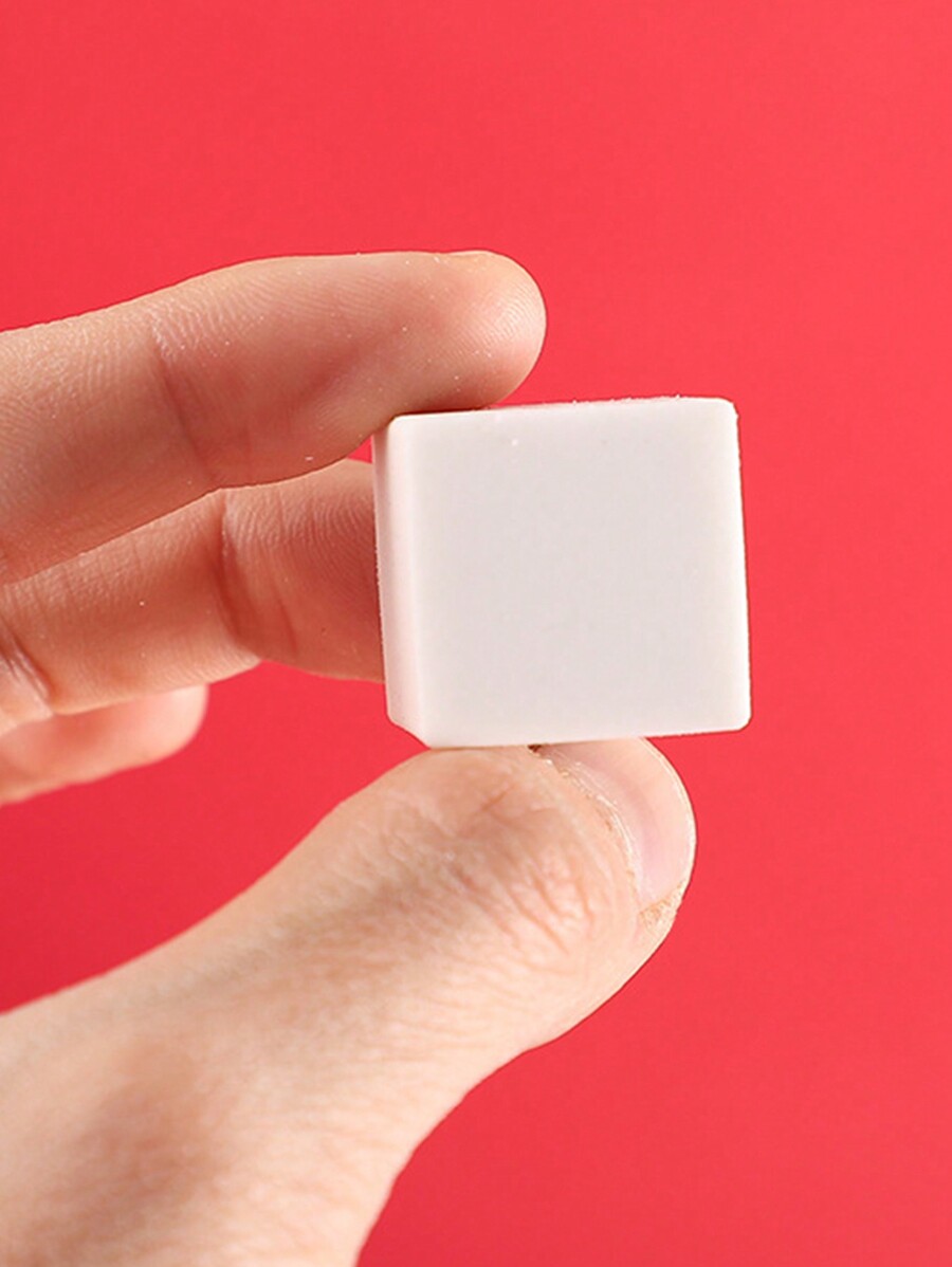 Cube Shaped Rubber Eraser For Students, Mathematical Model With Front ...