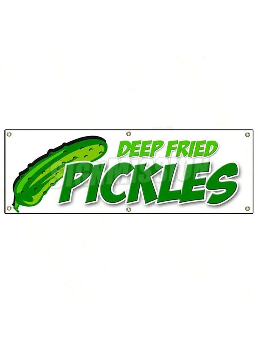 Unbeatablesale Fried Pickles Banner Sign - Deep Pickle | SHEIN USA