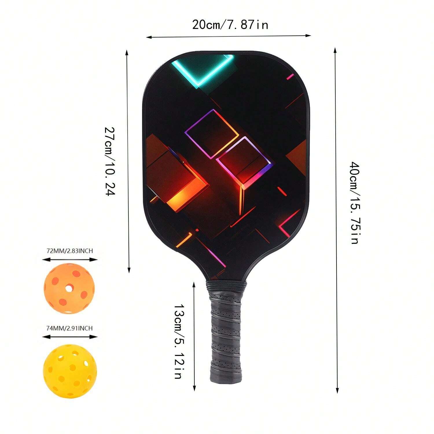 Pickleball Paddle, Fiberglass Pickleball Racket Set, Lightweight 4 ...