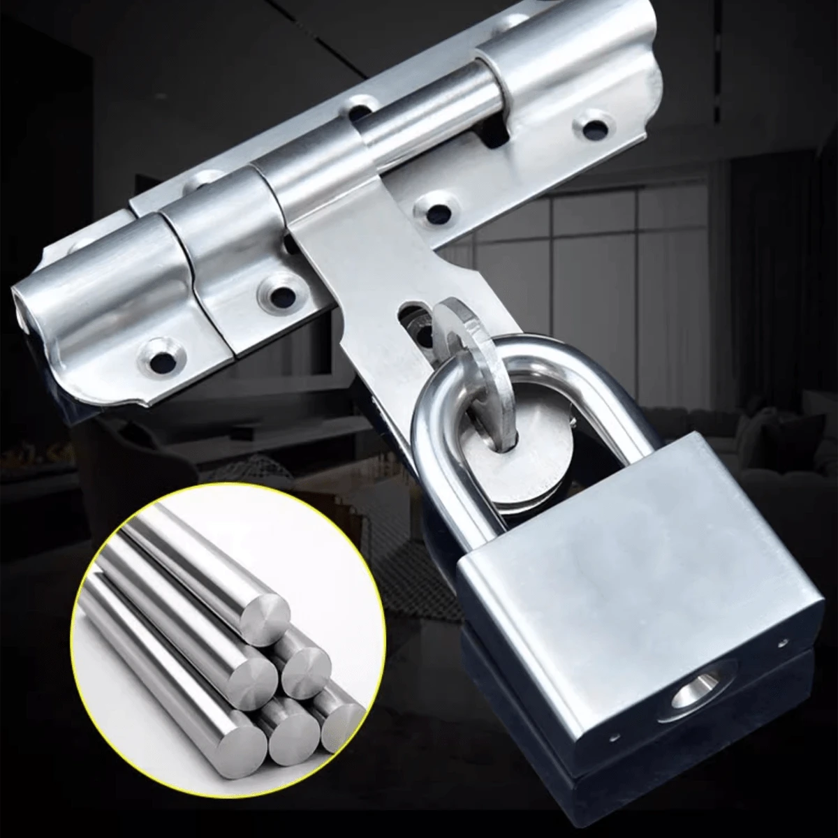 Silver Stainless Steel Waterproof And Rustproof Padlock, 304 Stainless ...