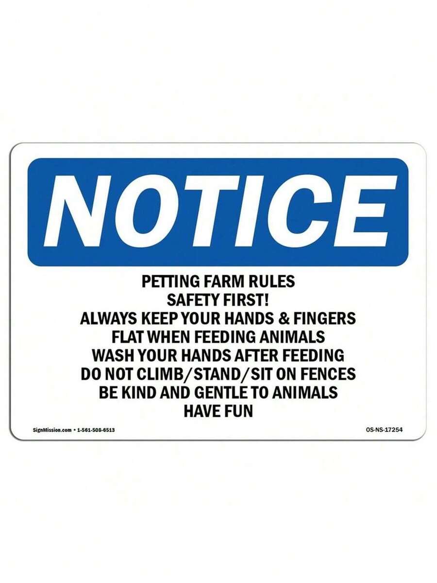 Unbeatablesale 18 X 24 In. OSHA Notice Sign - Petting Farm Rules Safety ...