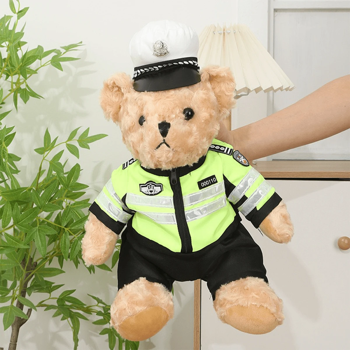 Social Media Popular Teddy Bear Traffic Police Officer Plush Toy ...
