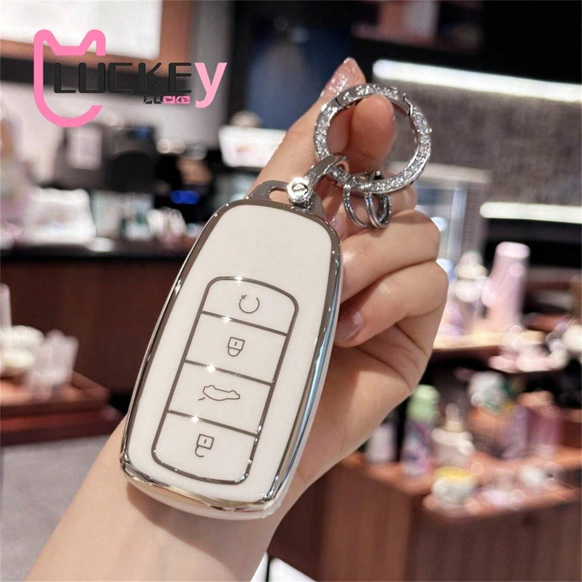 Key Fob Cover With Keyring Car Keychain Lanyard For Chery Tiggo 8/7plus ...