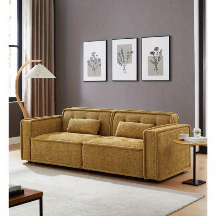 Living Room Small Modular Sectional Fabric Sofa Set, Super Comfortable ...