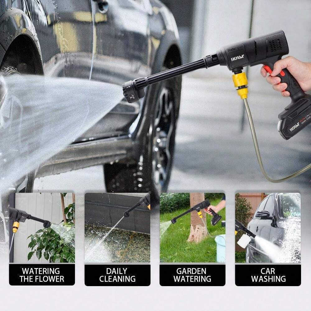 Hormy 18V High-Pressure Car Wash Water Gun Single Battery Kit, Home ...