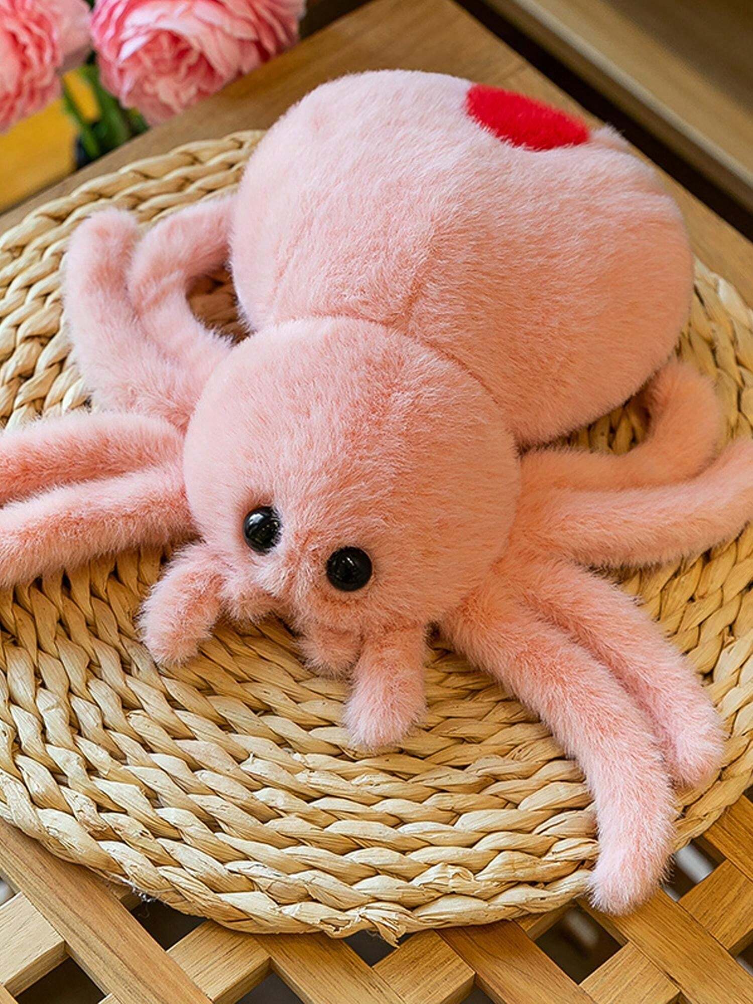 One 25cm Lovely Red-Tailed Spider Plush Toy, Perfect For Parties ...