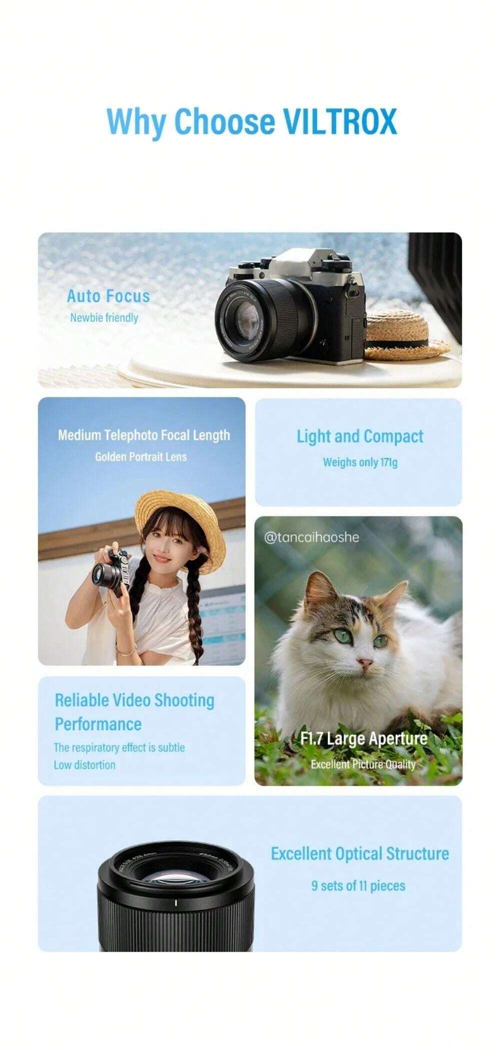 Viltrox 56mm F1.7 APS-C Mirrorless Camera Auto Lens Compatible With ...