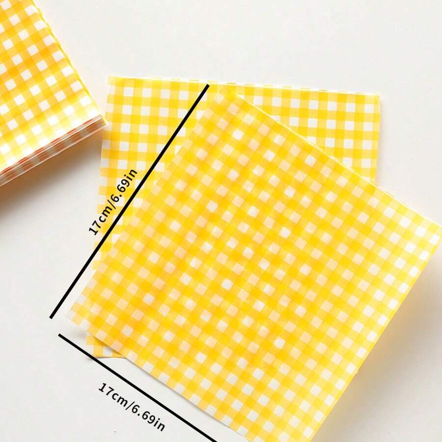 50pcs/Pack Square Greaseproof Paper, Suitable For Hamburgers, Cake Mats ...