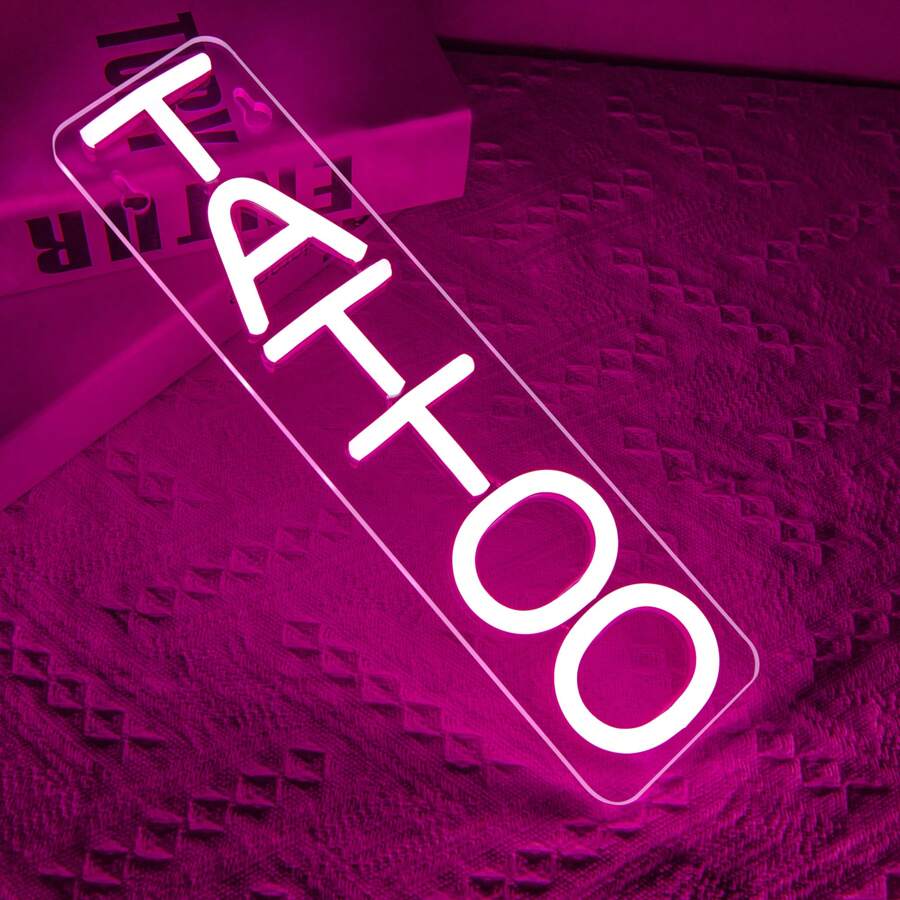 Pink Tattoo Neon Sign Tattoo Wall Decor Neon Light Beauty Salon Neon ...