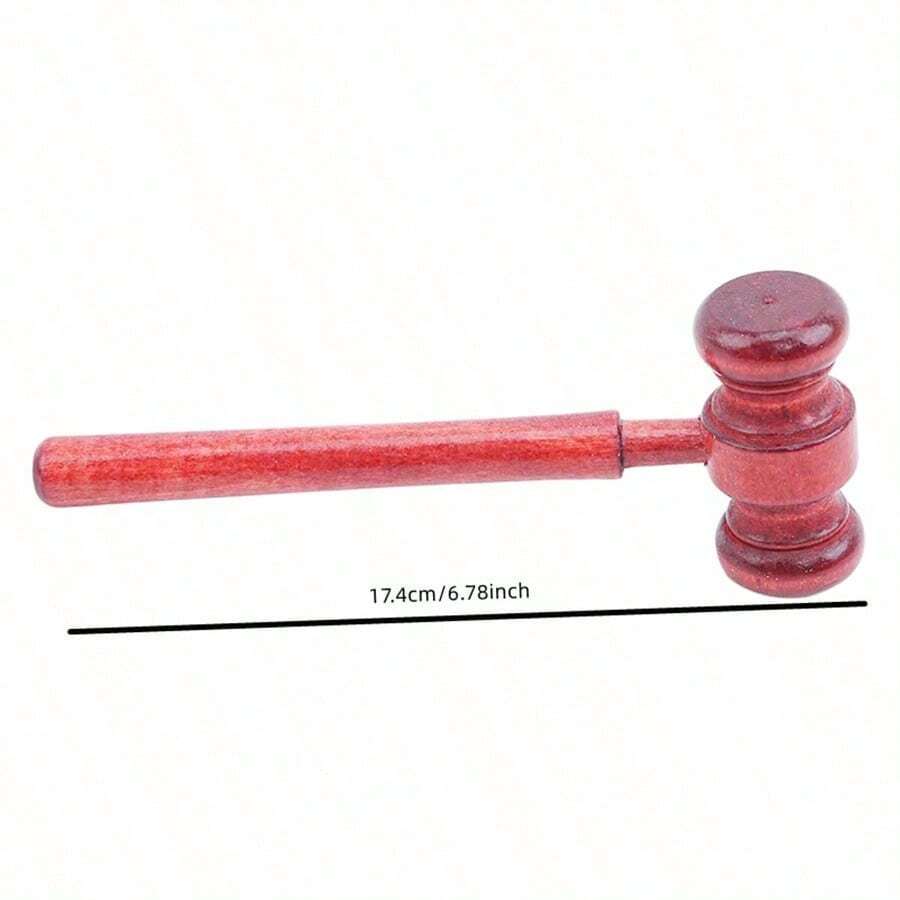 Gavel Toy Hammer Judge Auction Wooden Miniblock Mallet Court Children S ...