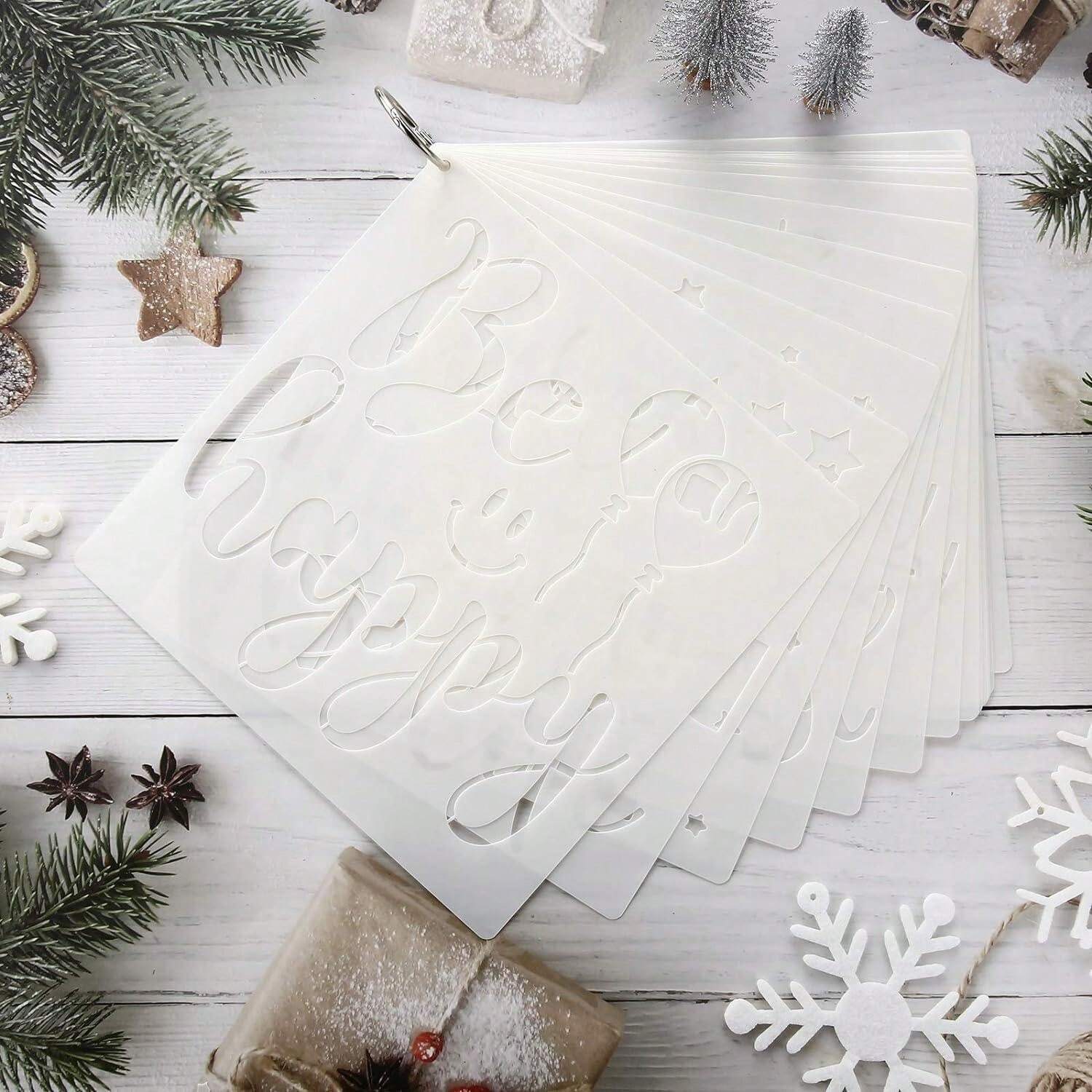 16pcs Inspirational Words Drawing Template Kit, DIY Motivational ...