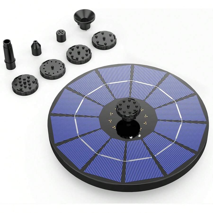 AISITIN 3.5W Solar Fountain Pump Built-In 1500mAh Battery, Solar Bird ...