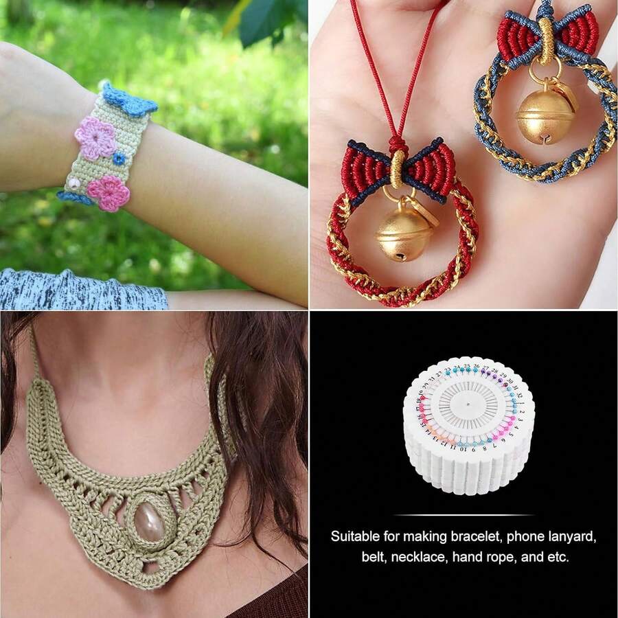 4Size Round&Square Bracelet Knitting Kumihimo Disc Disk Tray Braided ...