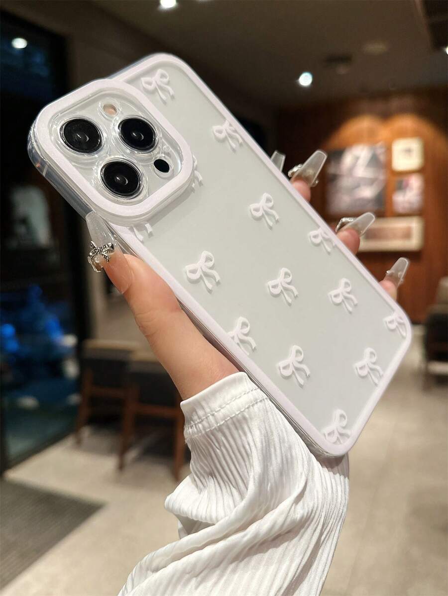 Apple Bow One Straight Edge Precision Hole Phone Case, Compatible With ...