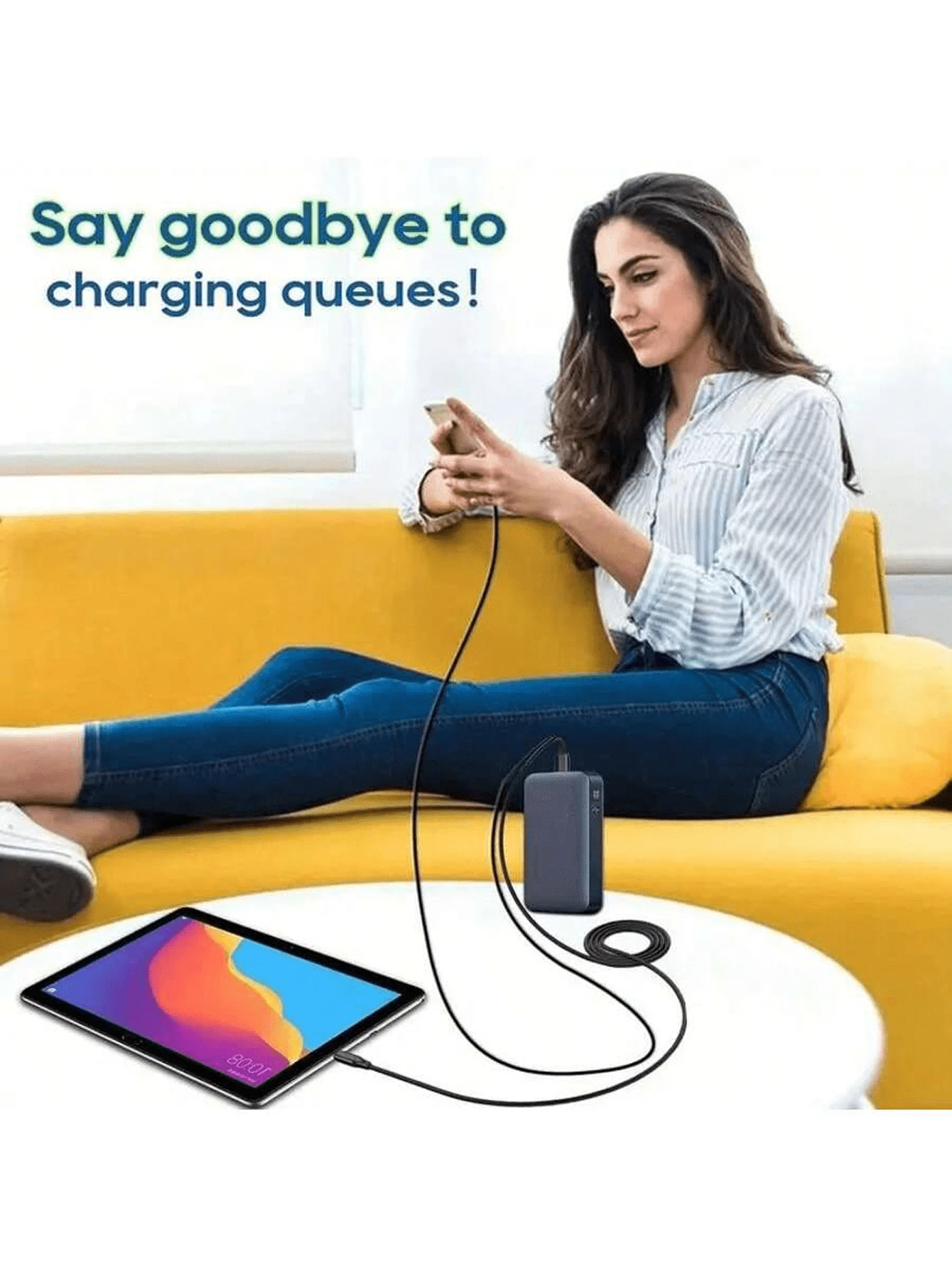 Ultra-Fast 6A Dual Charging Cable - USB To 2 Type-C, Multi-Function ...