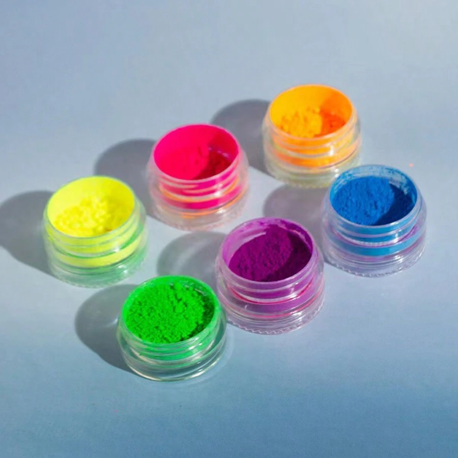 6-Color Fluorescent Powder Pigment Ultrafine Powder DIY Epoxy Resin ...