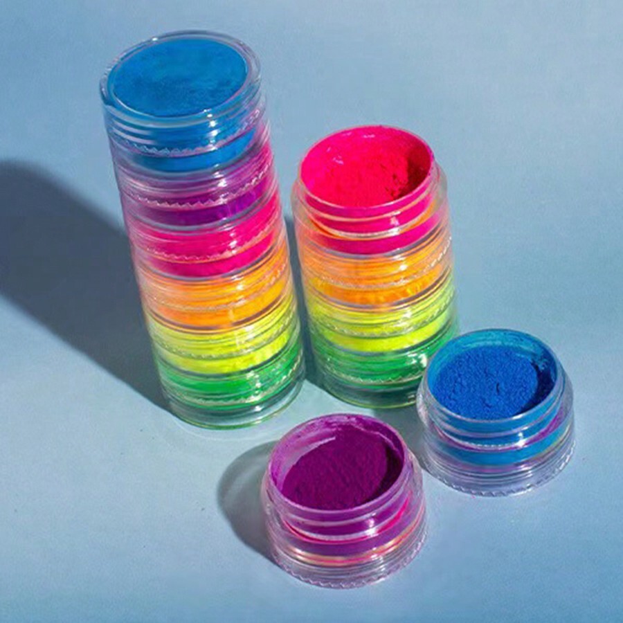 6-Color Fluorescent Powder Pigment Ultrafine Powder DIY Epoxy Resin ...