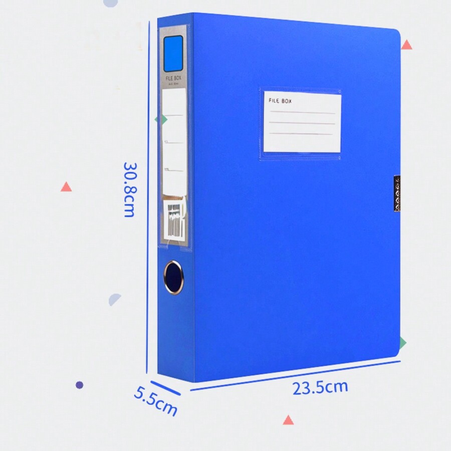 Large Capacity Foldable Blue Archive Box, 75mm Thickened File Box, A4 ...