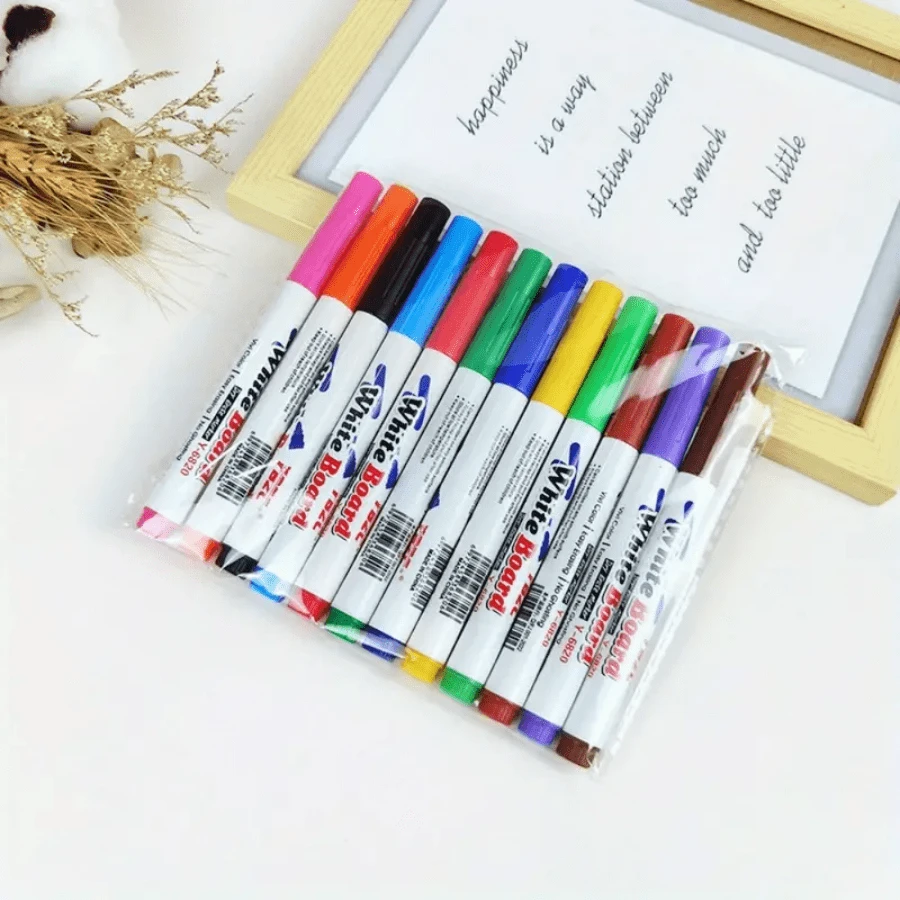 12-Pack Fine Tip Dry Erase Marker, Low Odor, Medium Point, Assorted ...