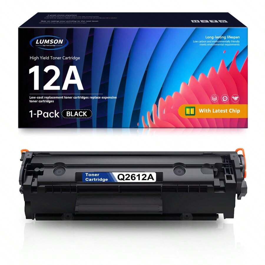 12A Toner Cartridge Q2612A Black Replacement Compatible With 12A Toner 1010 1012 1015 1018 1020 ...