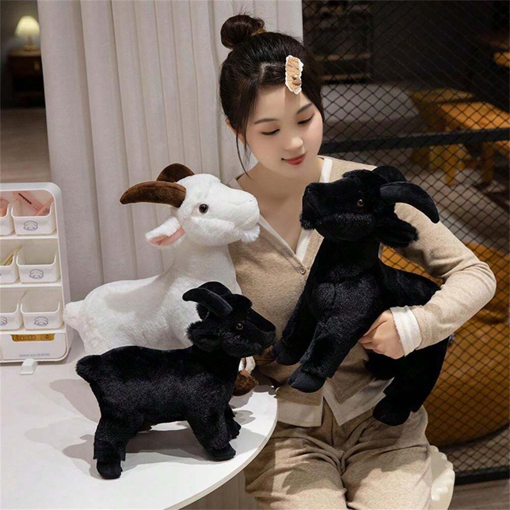 White Goat High Fidelity Anime Cute Plushie Sheep Plush Toys Lifelike ...