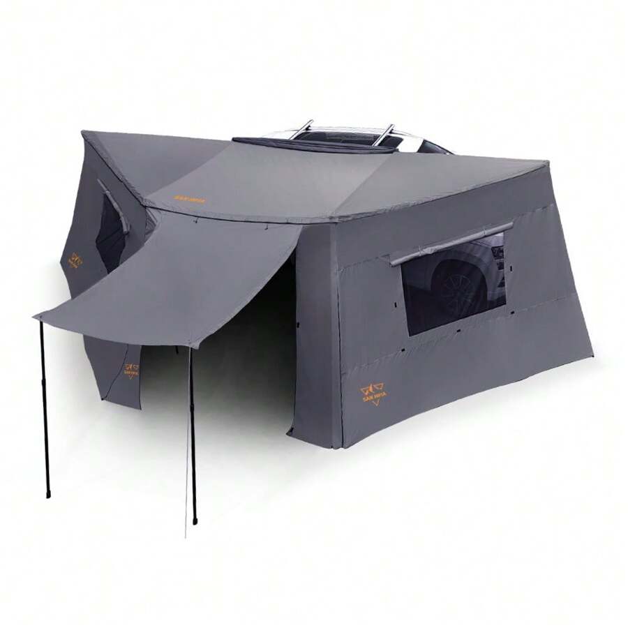 FKZNPJ San Hima 180° Awning With Side Wall Free-Standing Car Roll Out ...